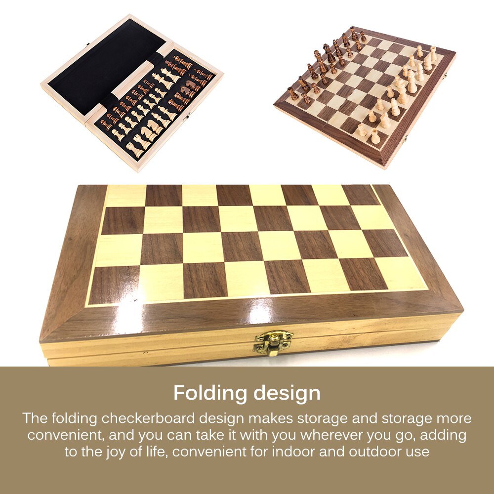 Magnetic Wooden Chess Children Chess Toys Solid Wo... – Grandado