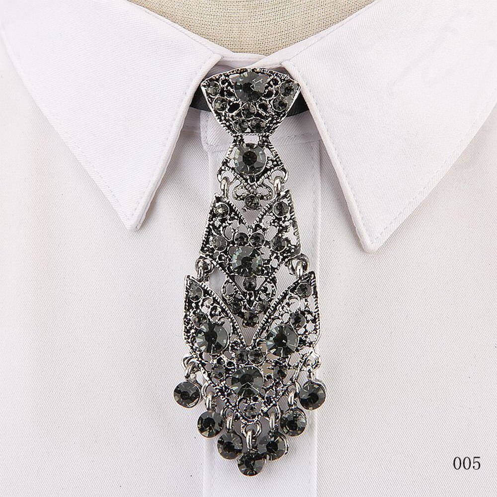 Luxury Rhinestone Necktie Adjustable Ribbon Women ... – Vicedeal