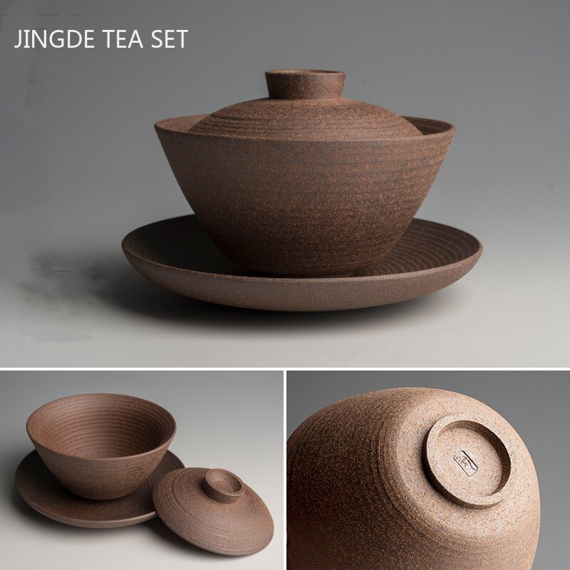 Retro Kiln Change Ceramics Gaiwan Handmade Pottery... – Grandado