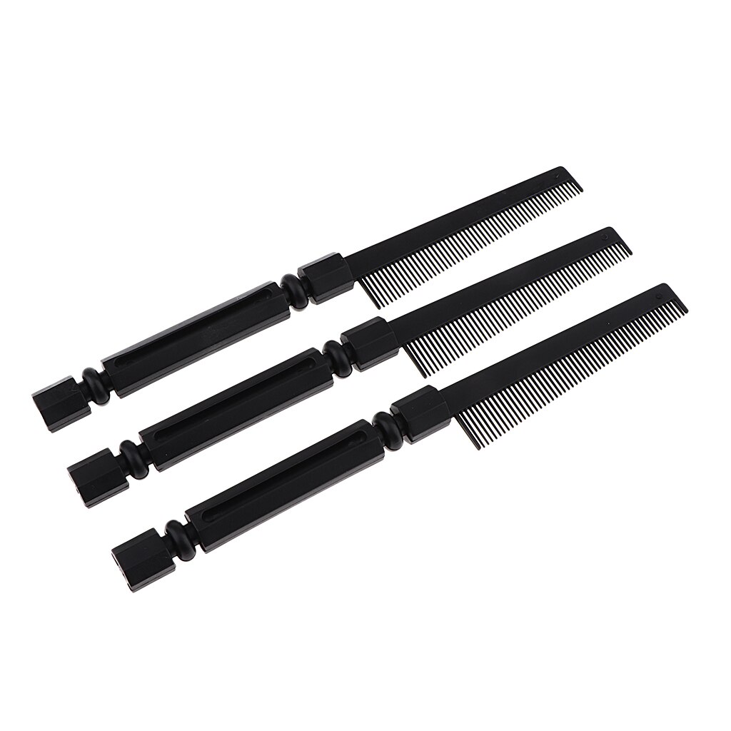 3x Zwarte Carbon Kammen Haar Styling Kappers Kappe... – Grandado
