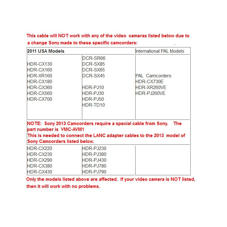 10-Pin D-Shaped LANC Adapter Video Kabel mit AV AV... – Grandado