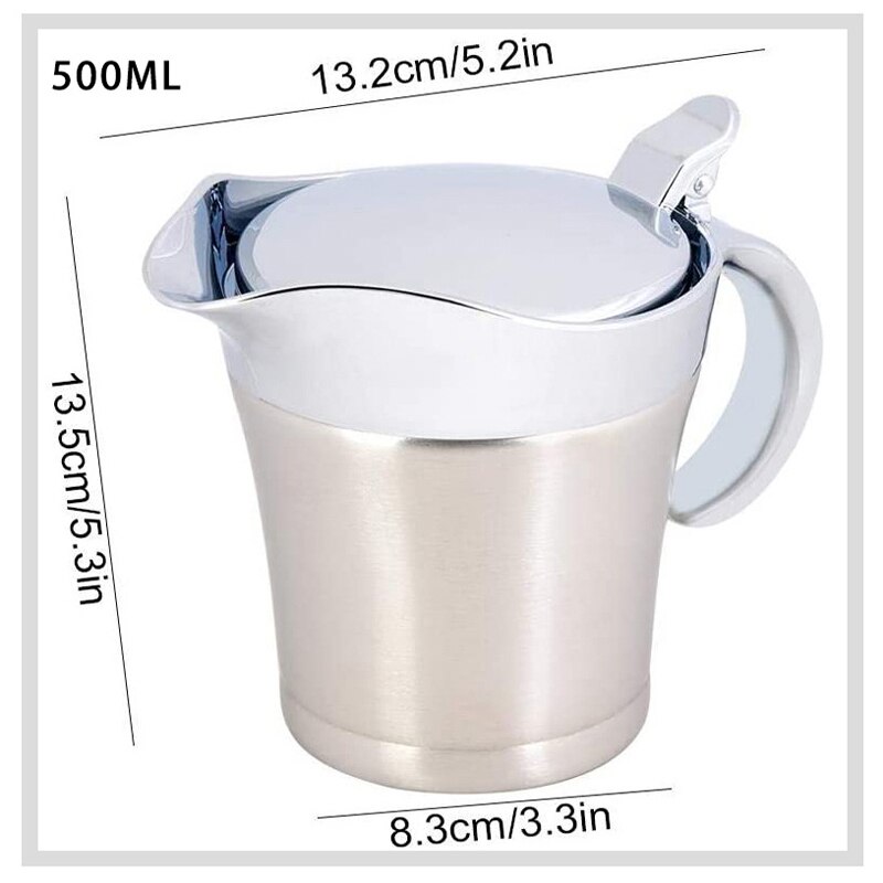 Stainless Steel Gravy Container Boats Pot Double-L... – Grandado