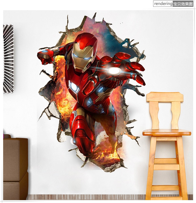 3D breakthrough Wall Sticker Decal Decor Vinyl Art... – Grandado