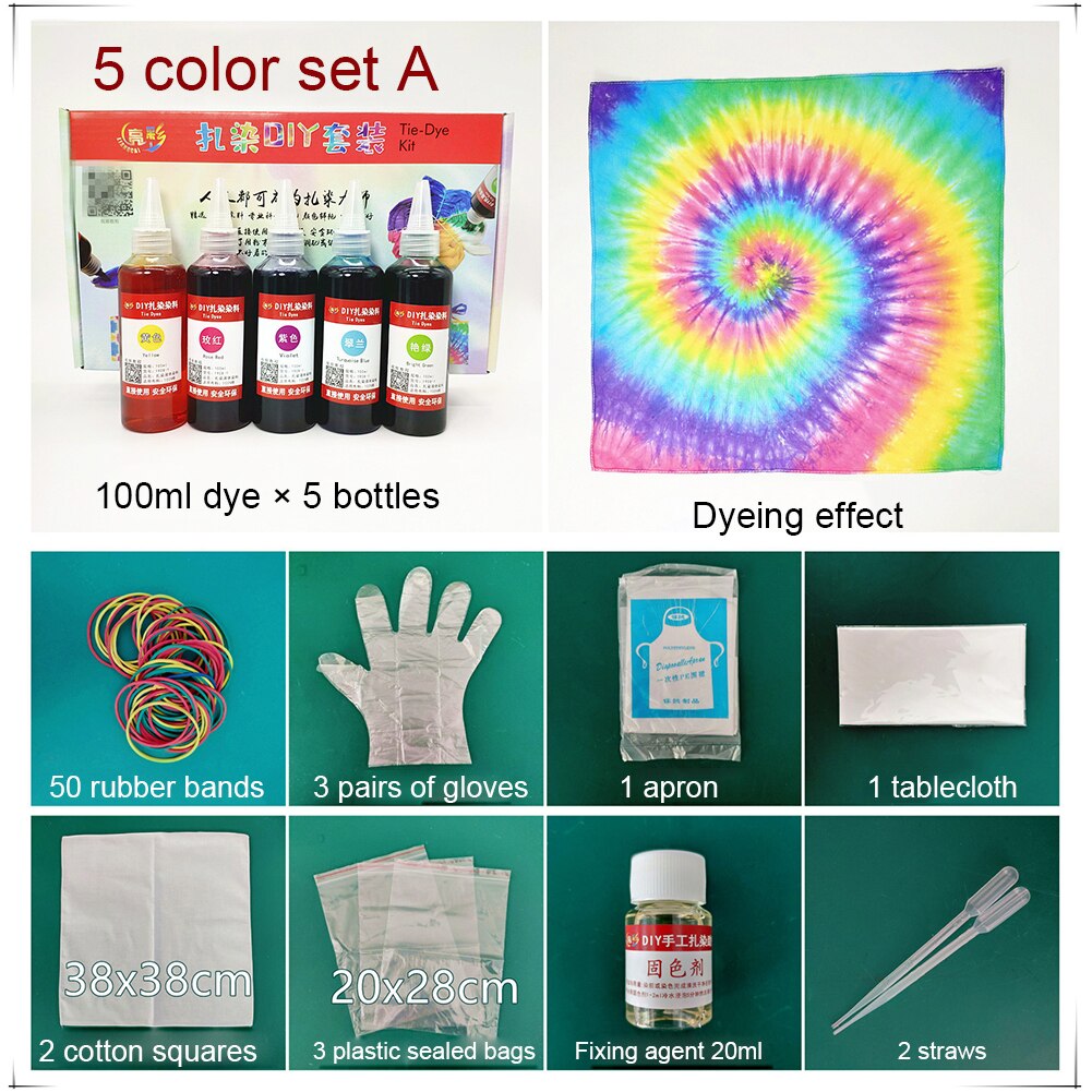 Textile Paint Fabric Tie Dye Kit Handmade DIY Non ... – Vicedeal