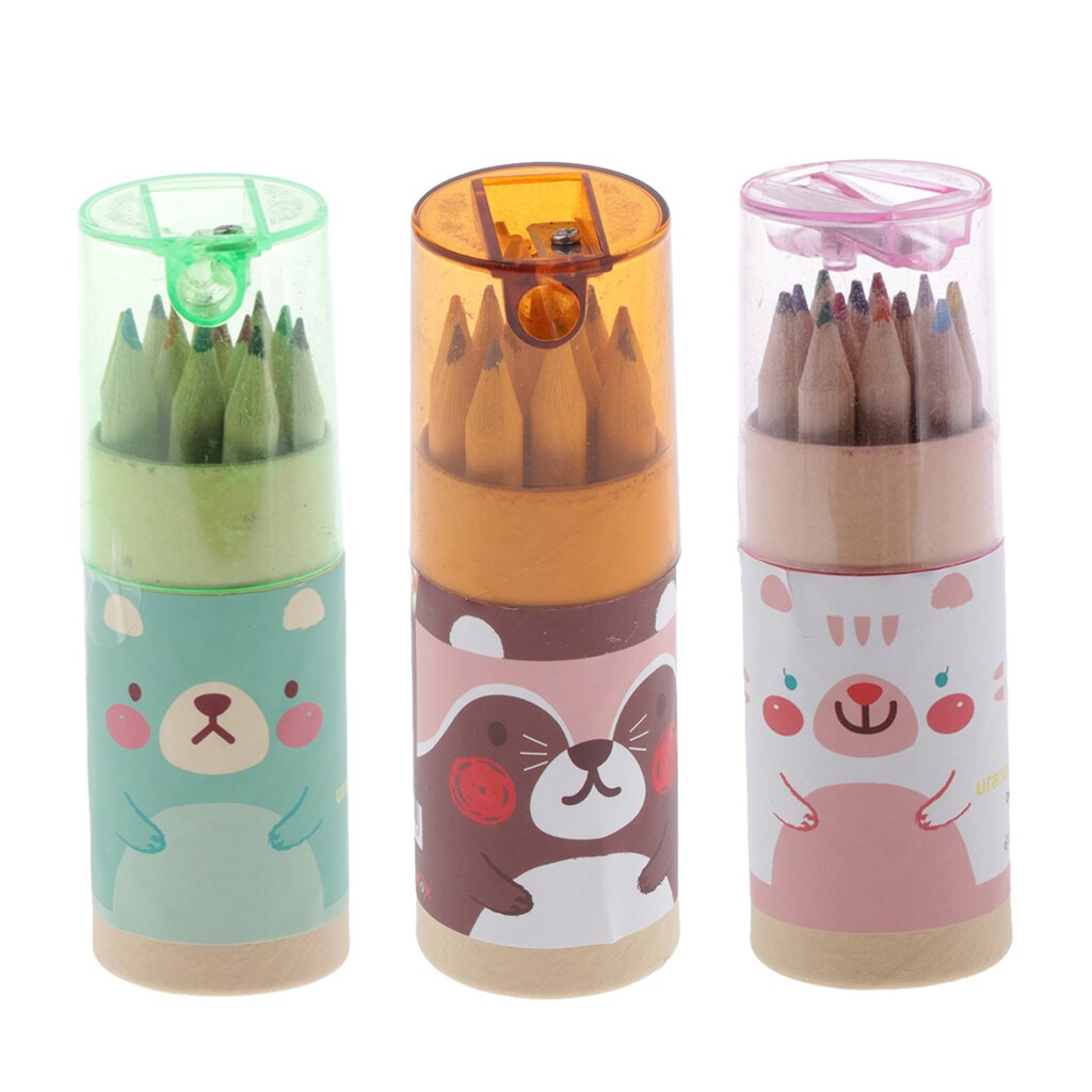 12 Colors Colored Pencils Set of Crayons Color Pen... – Grandado