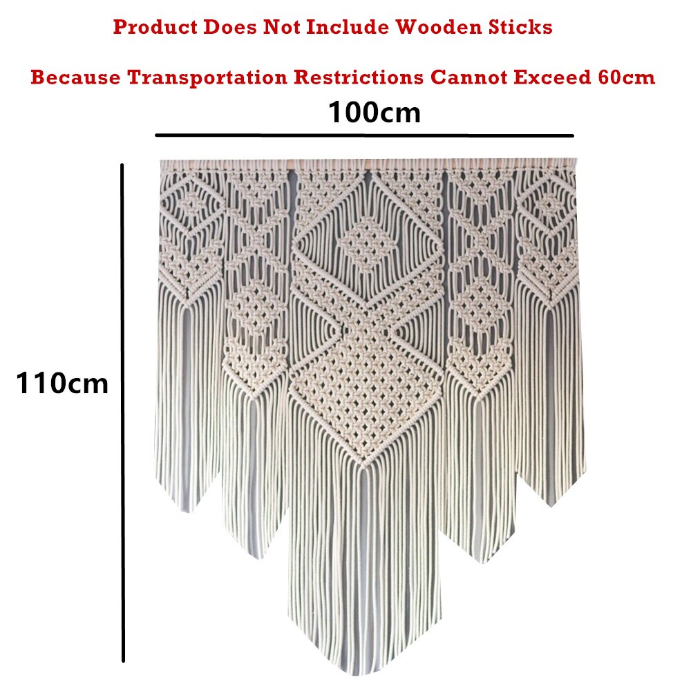 1pc Handicrafts Heart Macrame Wall Hanging Tapestr... – Grandado