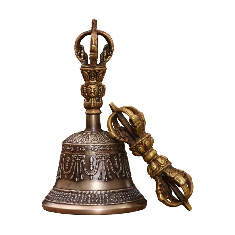 Nepalese Copper Bell Tibetan Buddhist Tantric Inst... – Grandado