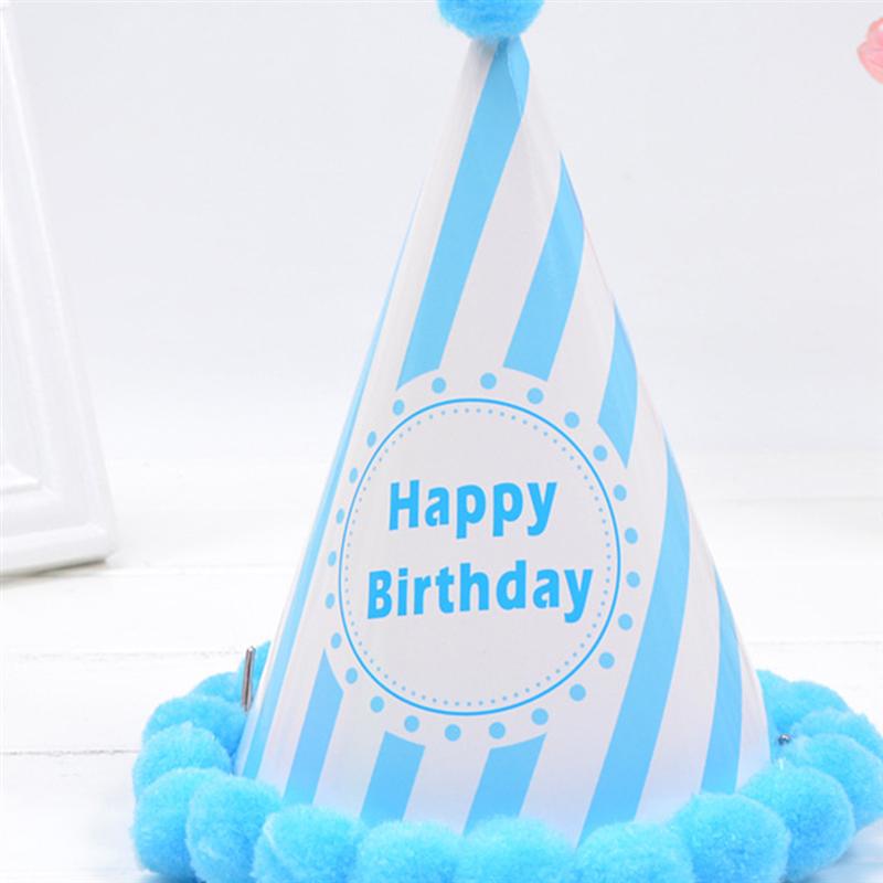 10Pcs Baby Birthday Hat Party Fuzzy Ball Hat Party... – Grandado
