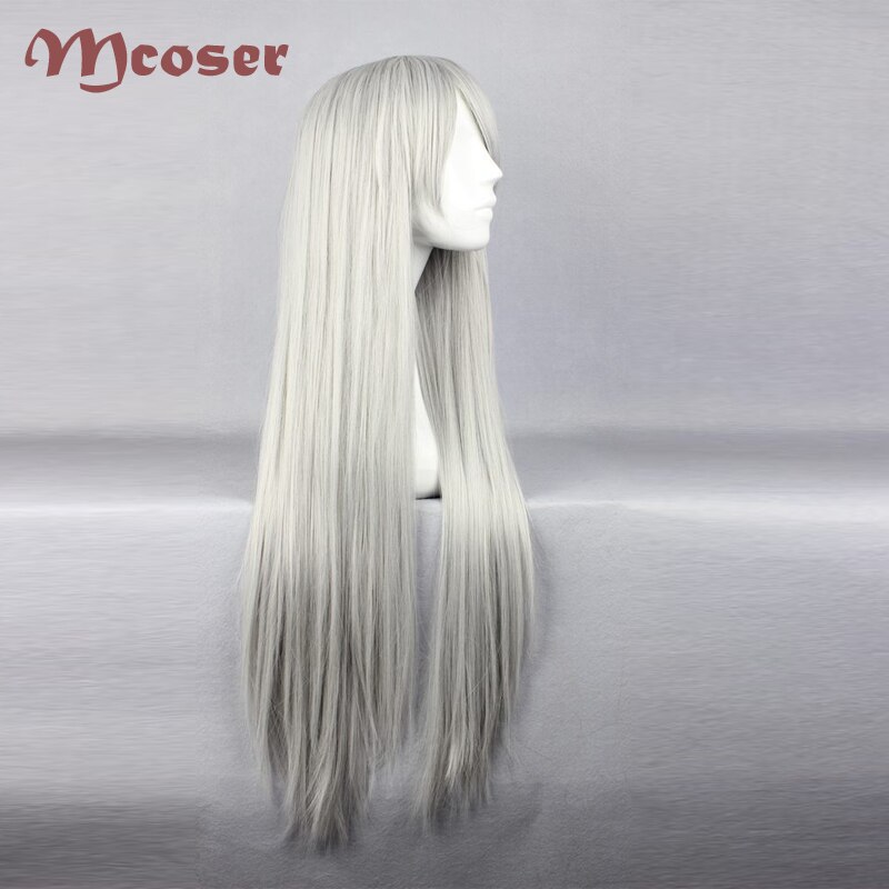 MCOSER 80cm Long Straight Synthetic Gray Cosplay C... – Grandado