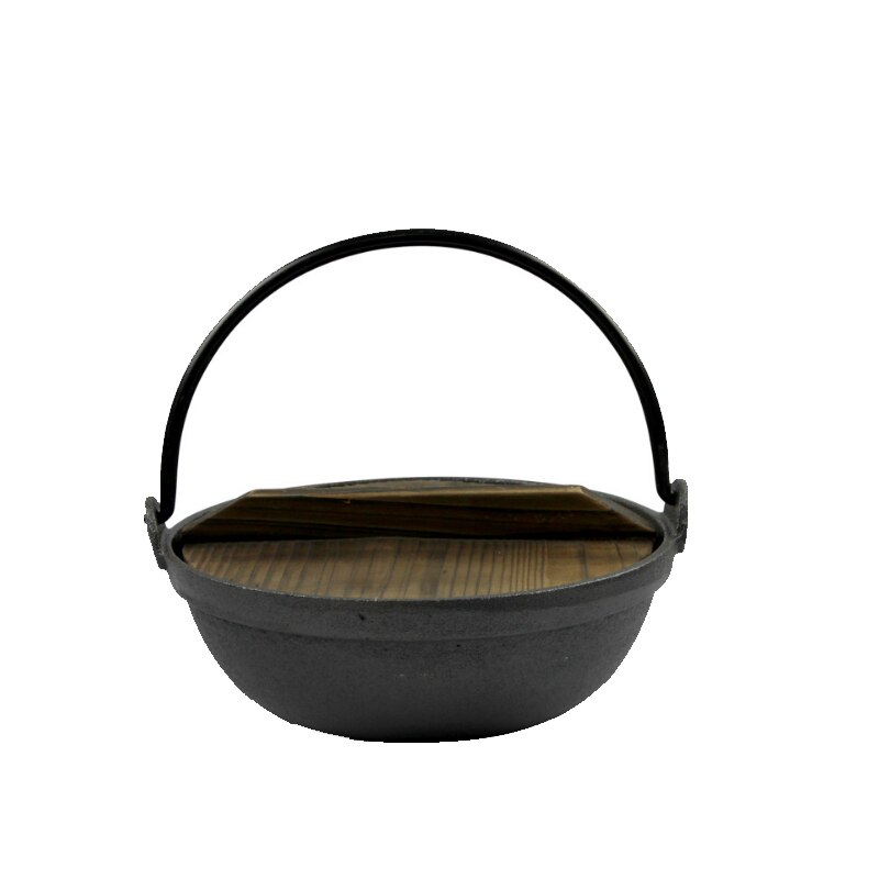 19cm Cast Iron Stew Pot with Wood Cover Soup Pot J... – Vicedeal