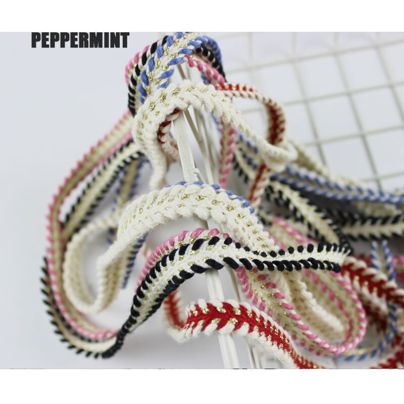 1yard 1cm Braid Lace Trim Ribbon Gloden Webbing Tr... – Grandado