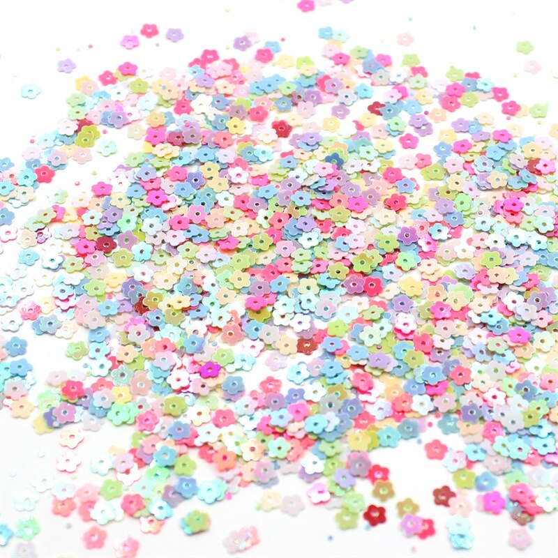 KSCRAFT 3mm Mixed Colorful Flowers Shape Sequins P... – Grandado