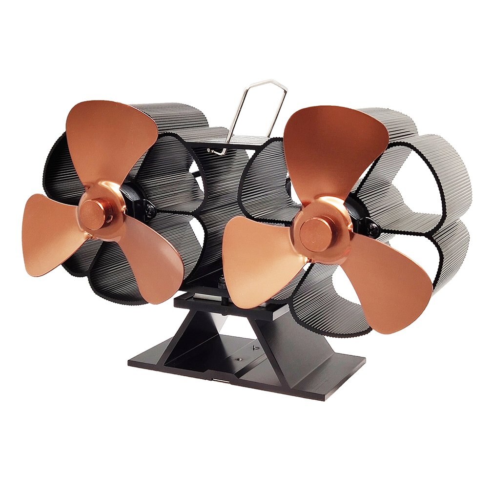 Double Stove Fan For Fireplace Wood Log Burner Twi... – Grandado