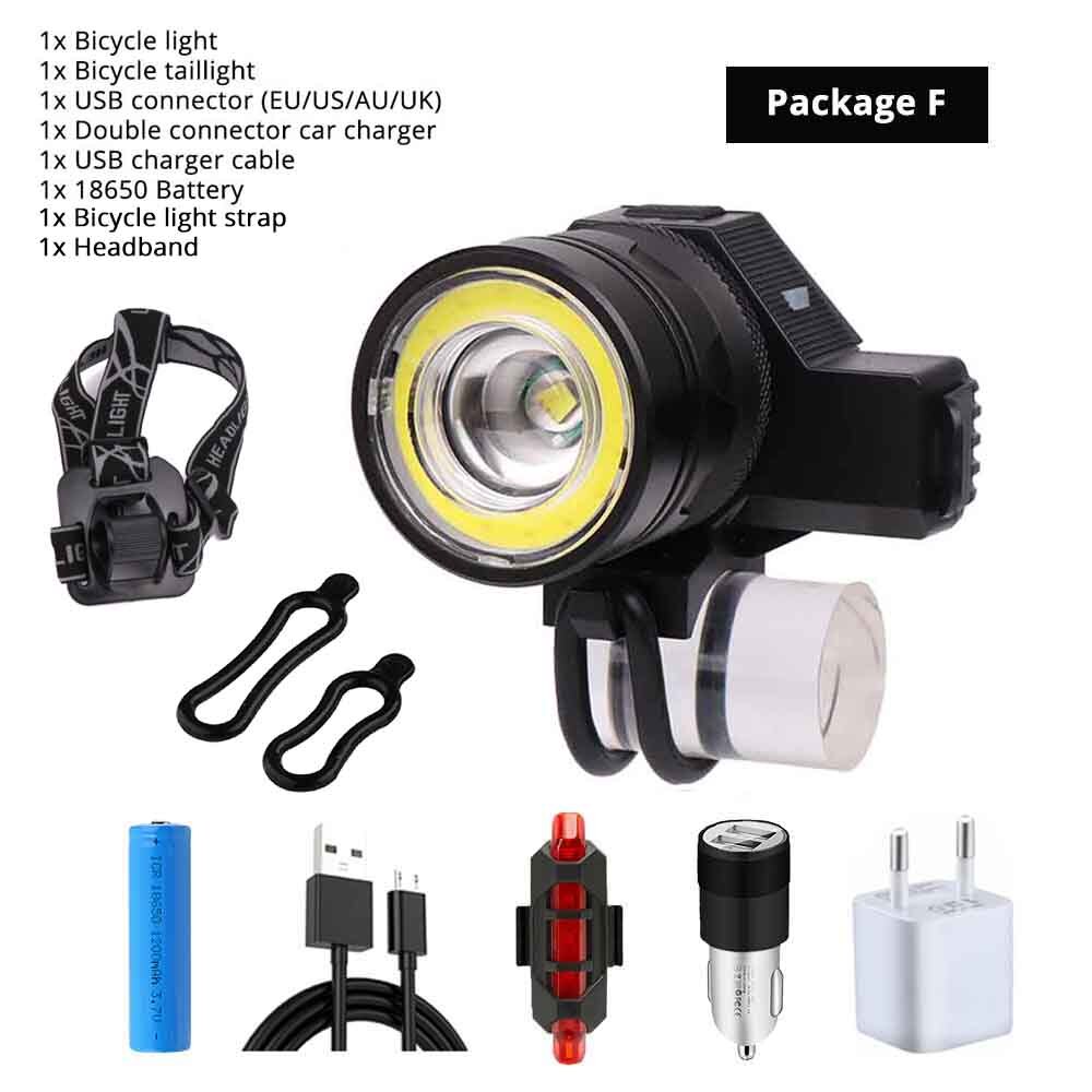USB charging bicycle light 5 lighting mode super b... – Grandado