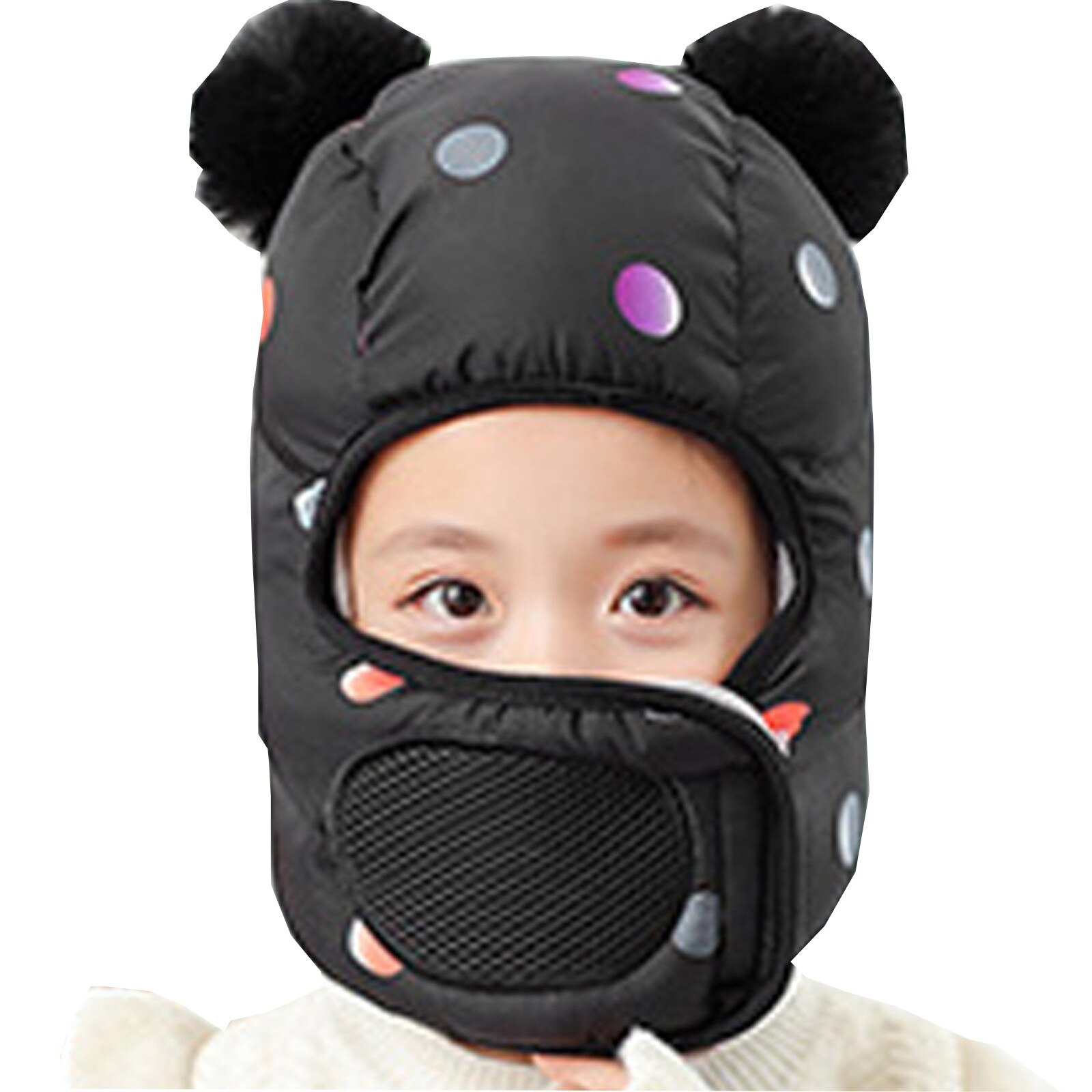 Unisex Winter Warm Leuke Print Kinderen Hoed Windd... – Grandado