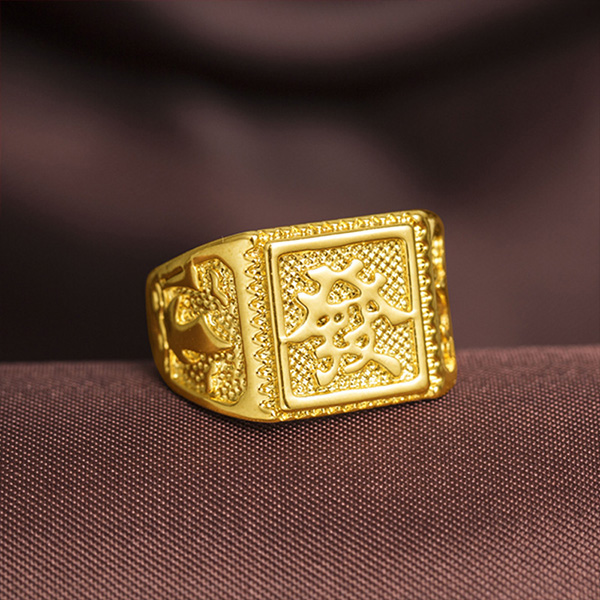 Vietnam Sand Gold Rings Auspicious Good Lucky gold... – Vicedeal