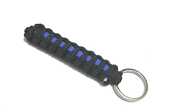 Thin Blue RED Line Cobra Weave Paracord Key Chain ... – Grandado