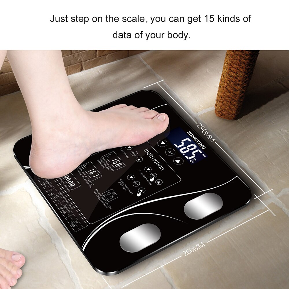 Electronic Scale Body Fat Scales Intelligent Elect... – Grandado