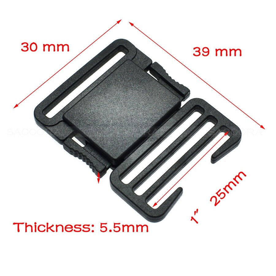 1pcs Side Release Flat Buckle with Tri-Glides Slid... – Grandado