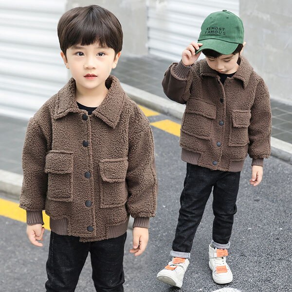 Mantel der kinder jungen und jungen lambs' jacken – Vicedeal