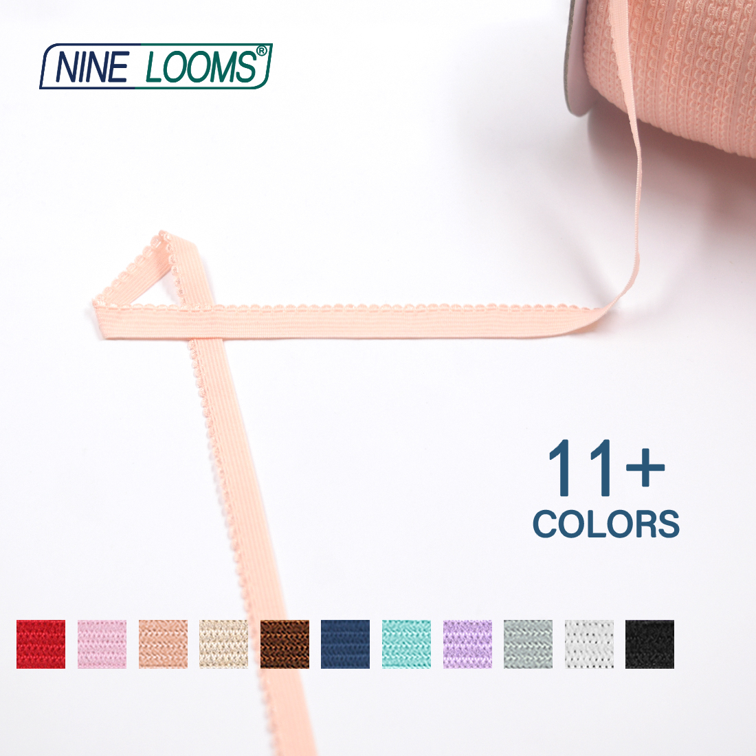 NINE LOOMS Picot Loop Elastieken Band 3/8" 10mm St... – Grandado