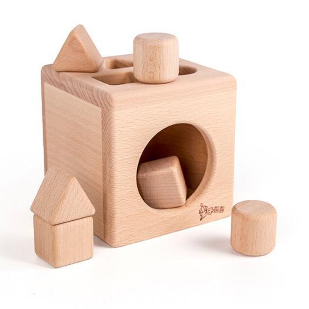 Wooden Shape Sorter Cube Box Sorting & Matchin... – Grandado