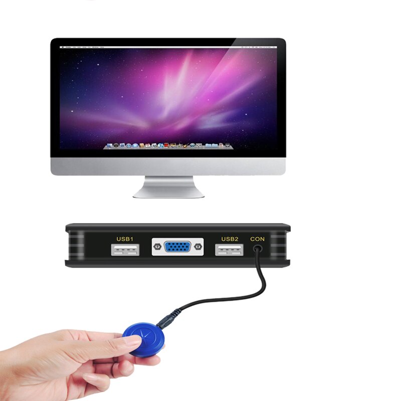 2 Port USB KVM Switch Vga Two Into One Out Usb Mou... – Vicedeal