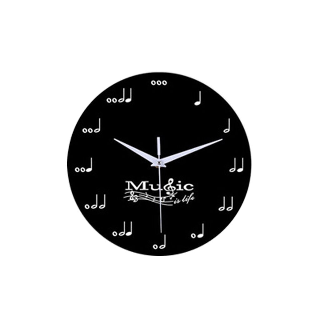 12-inch Mute 3d Wall Musical Instrument Clock Mirr... – Grandado