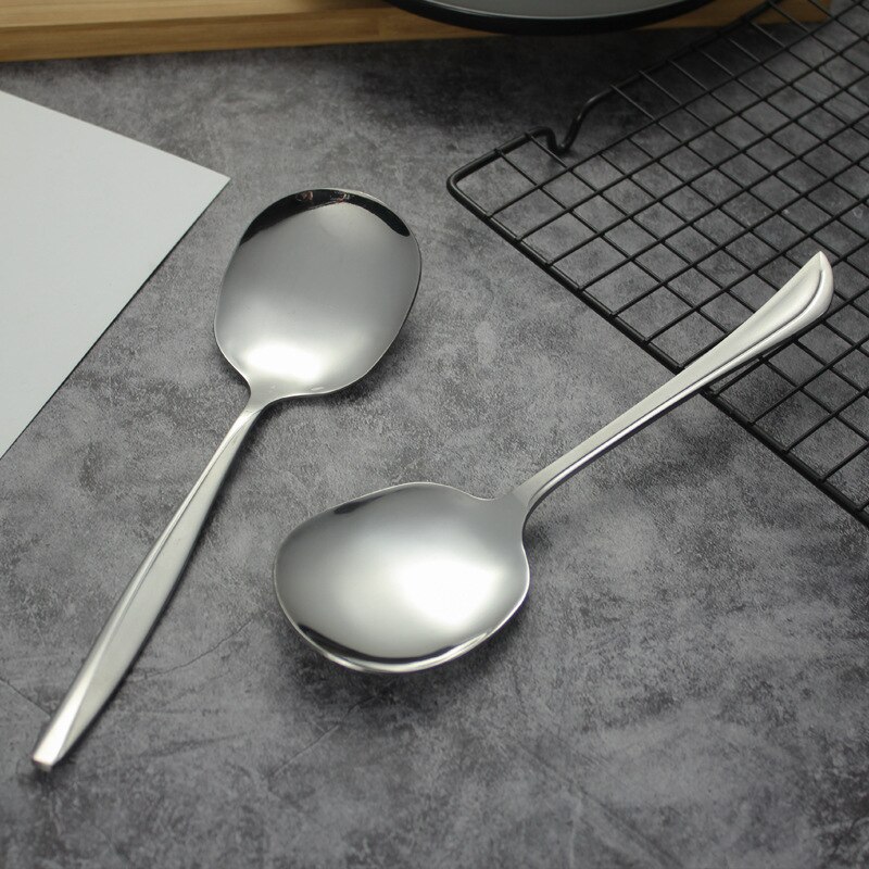 Jiashi 410 Stainless steel serving spoon Hotel wes... – Grandado