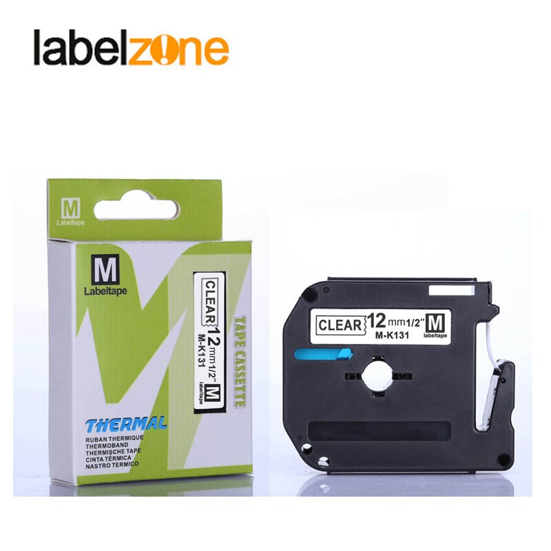 12mm Zwart op helder MK131 Labeltapes Compatibel B... – Grandado