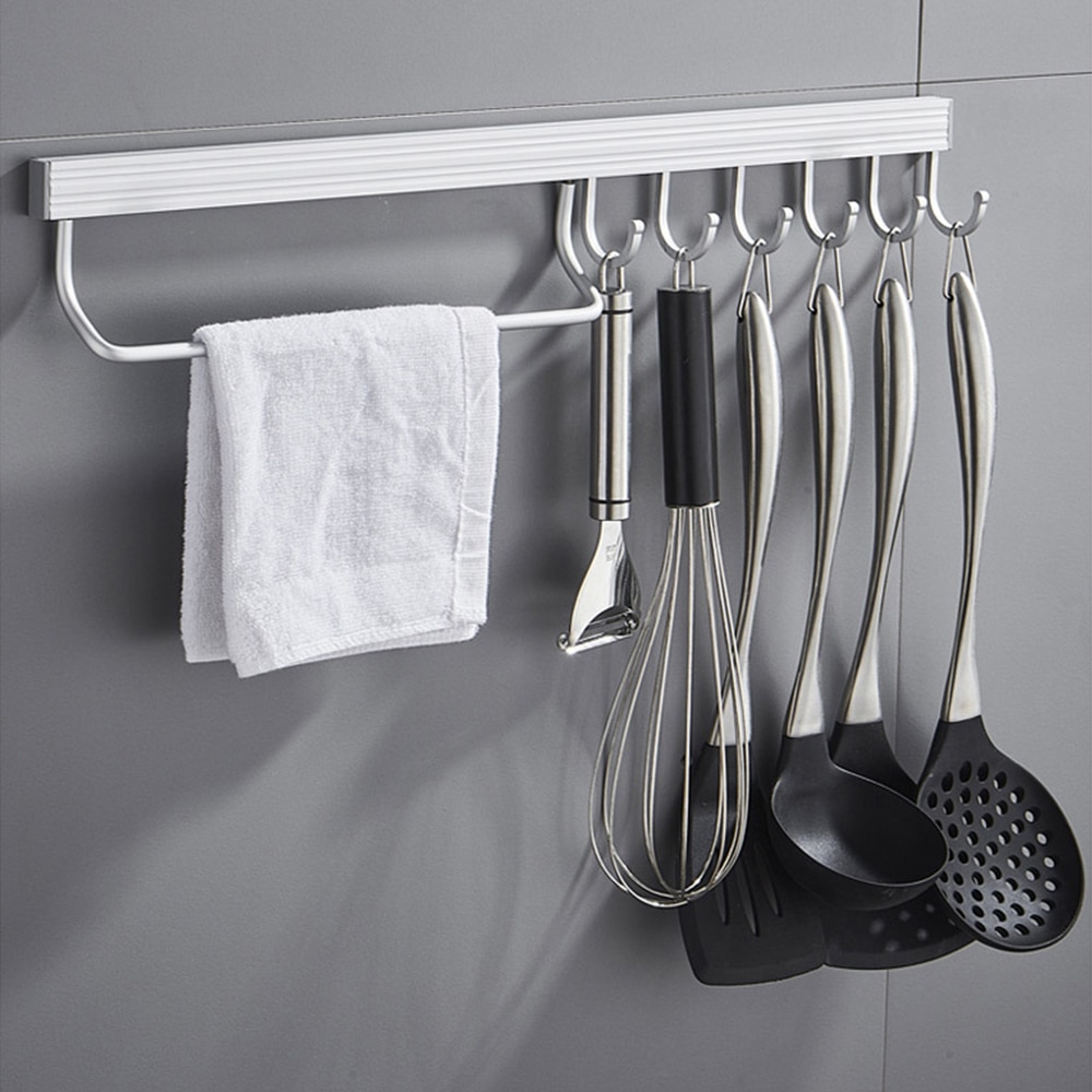 Kitchen Storage Shelf with Hook Wall Mount Coat Ra... – Grandado