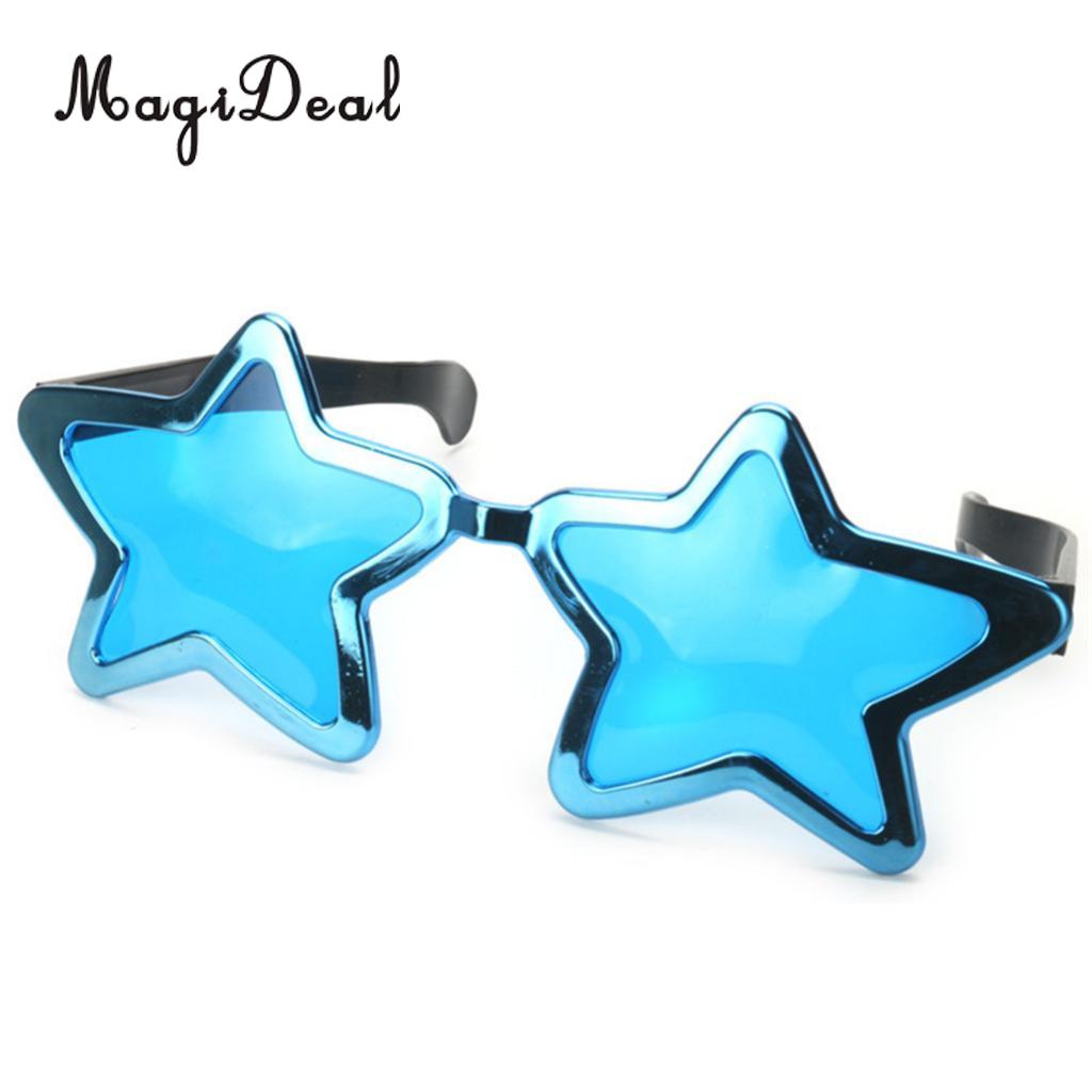 Shiny Metallic Large Blue Star Glasses Photo Prop ... – Vicedeal