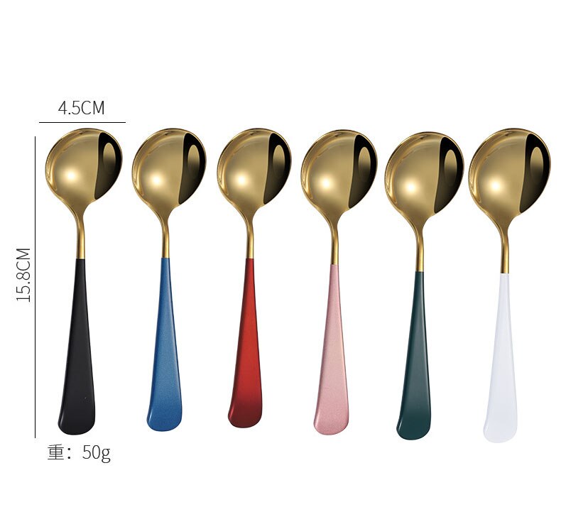 Popular Stainless Steel Spoons 7PCS Round Shape Mi... – Vicedeal