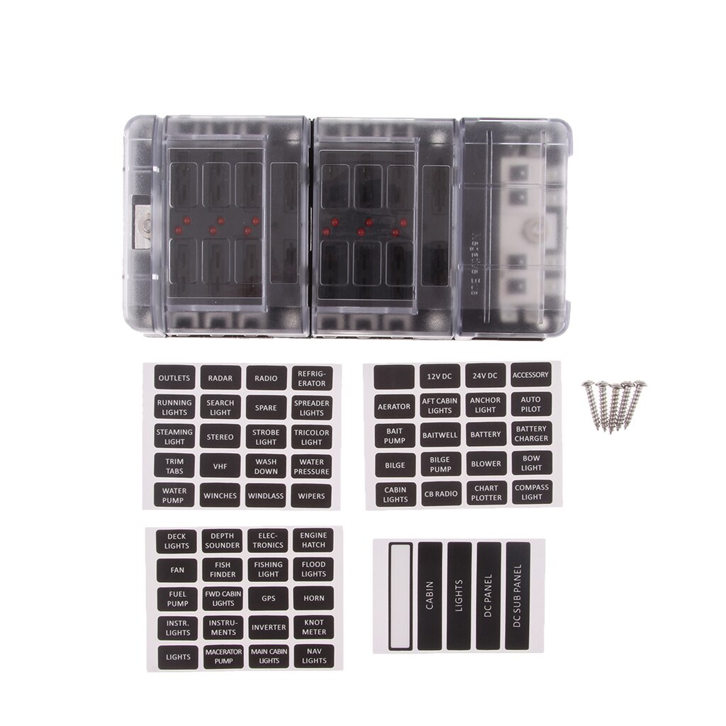 Marine Boat/RV ATO/ATC ST Blade Fuse Block/Circuit... – Vicedeal