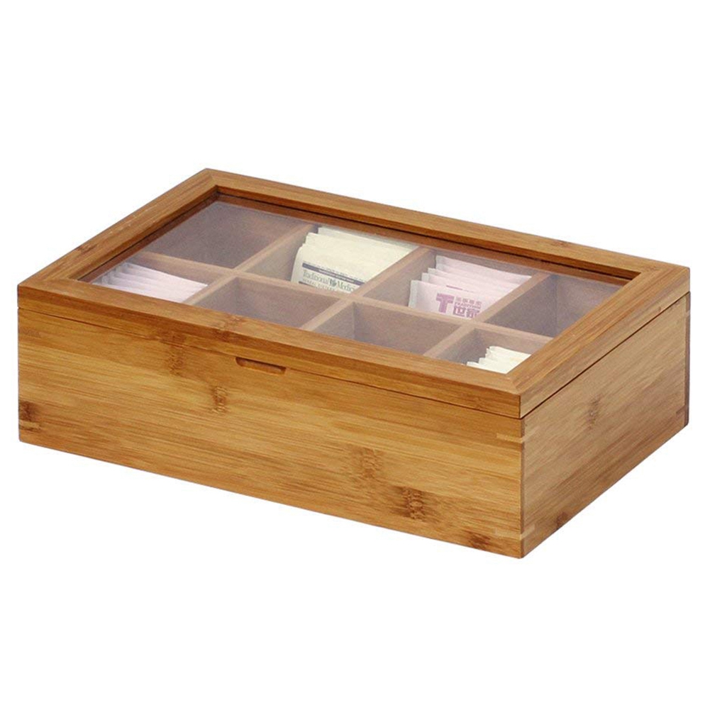 ! Bamboo Tea Box Storage Organizer, Taller Size Ho... – Grandado
