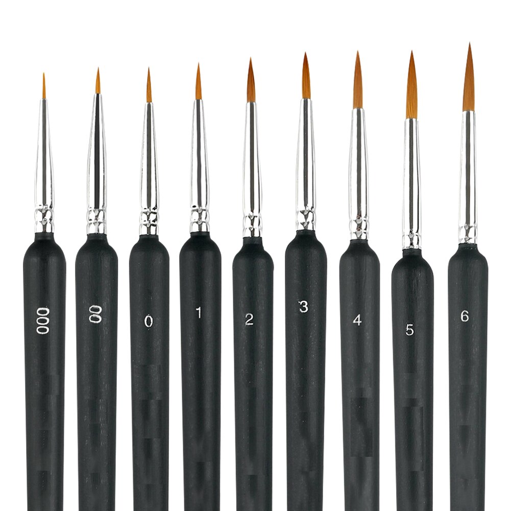 9pcs/set Miniature Paint Brush Set Fine Detail Art... – Grandado