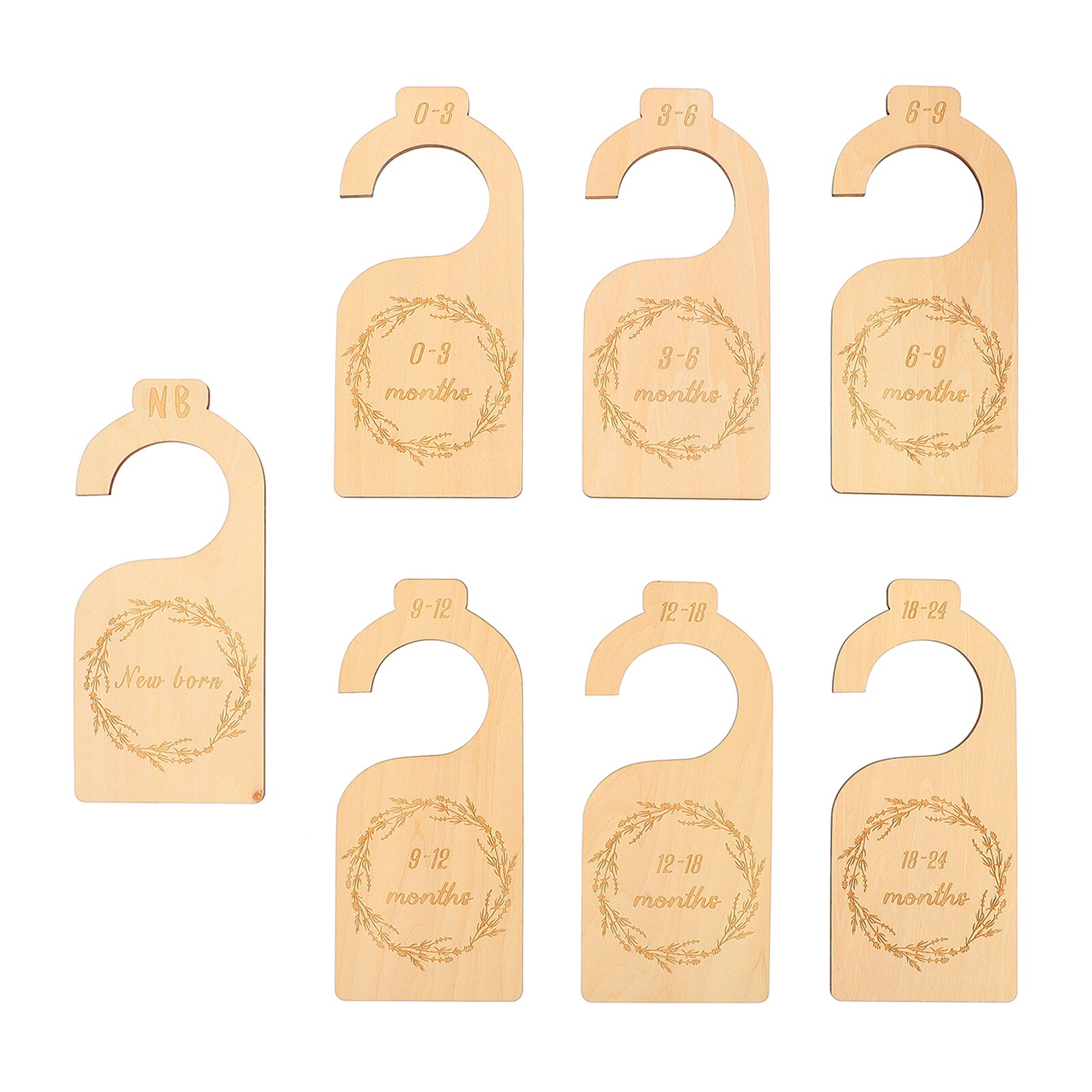 7Pcs Wooden Wardrobe Hangers Dividers Clothing Han... – Grandado