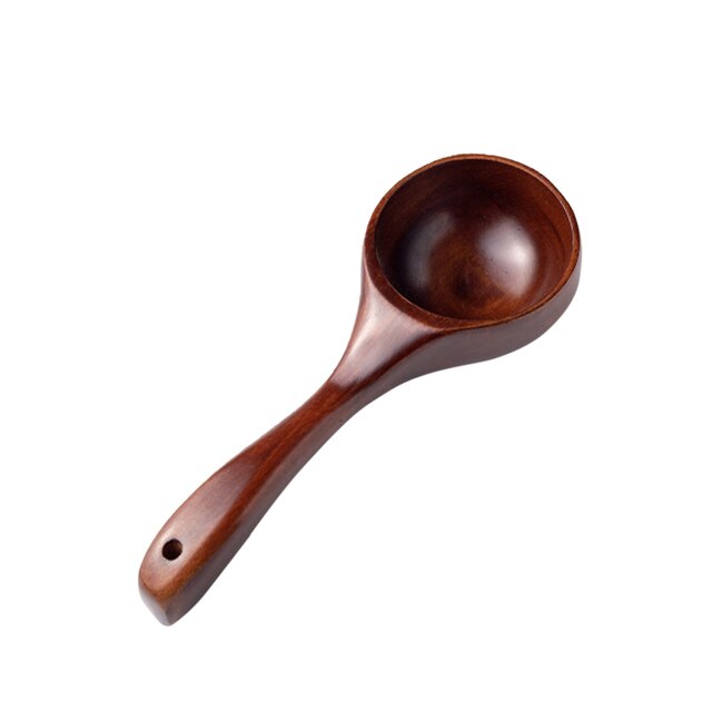 1Pc Solid Wood Scoop with Short Handle Portable Ja... – Grandado