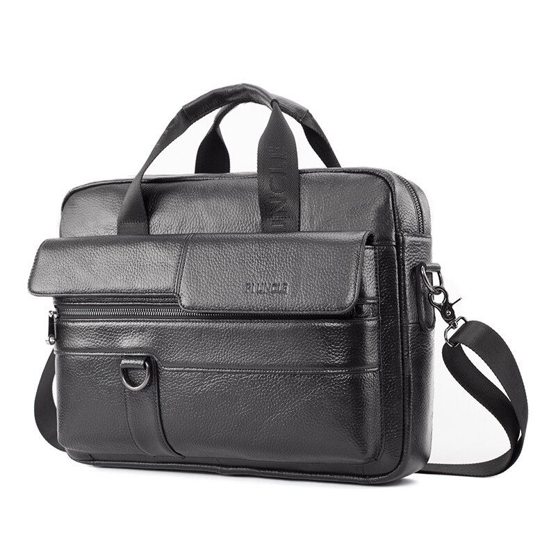 PI UNCLE Leather Men's Retro Briefcase Messenger B... – Vicedeal