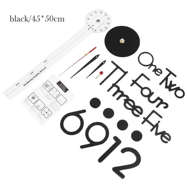 3 Color Wall Clock Sticker Wall Stickers 3D Mirror... – Grandado