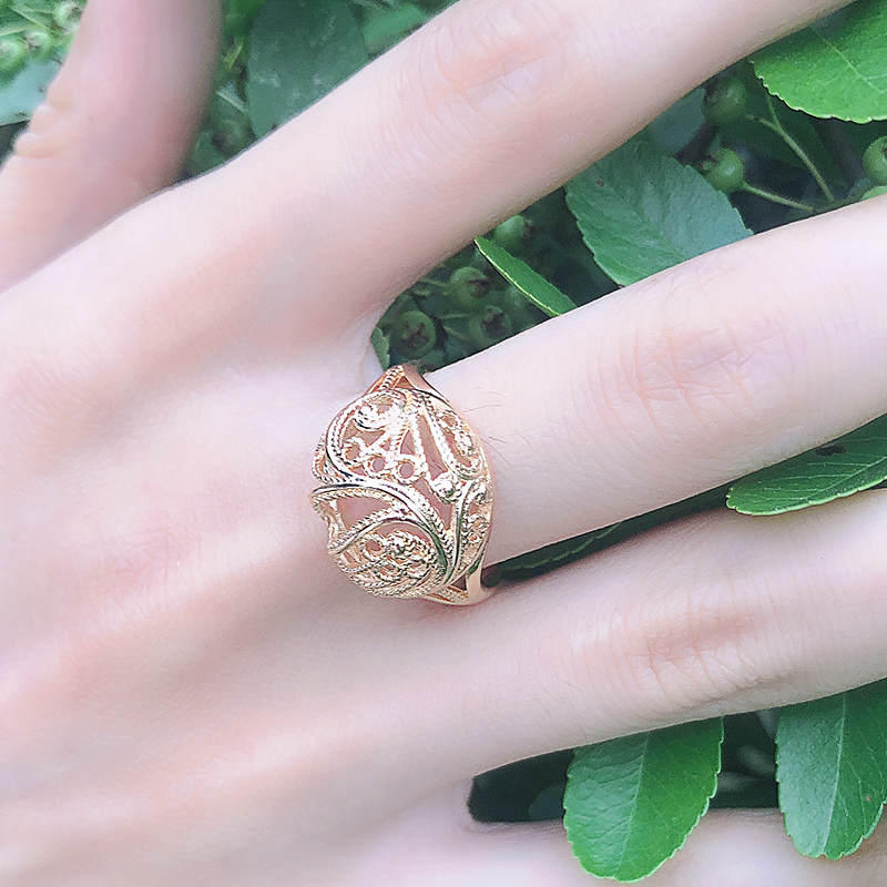 Kinel Trendy 585 Rose Gold Color Rings for Women H... – Grandado