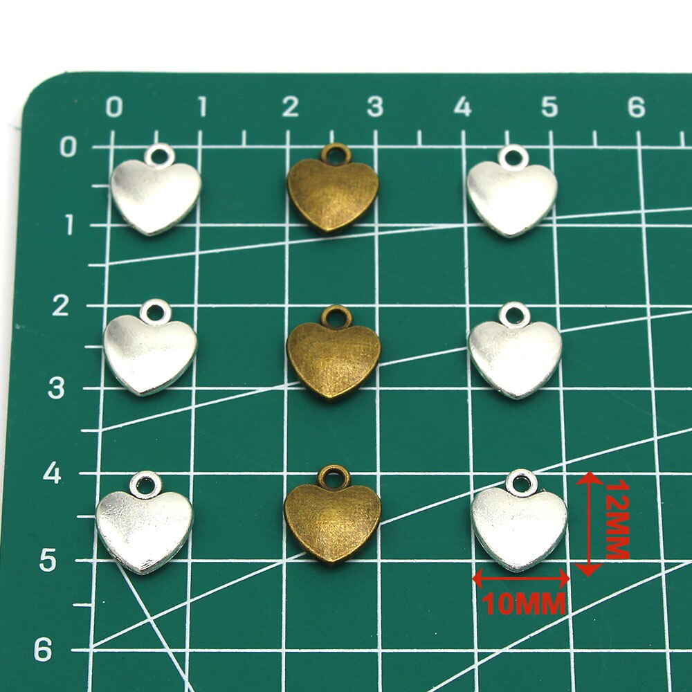 10Pcs Hart Labels Voor Sieraden Zilver Brons Handg... – Vicedeal