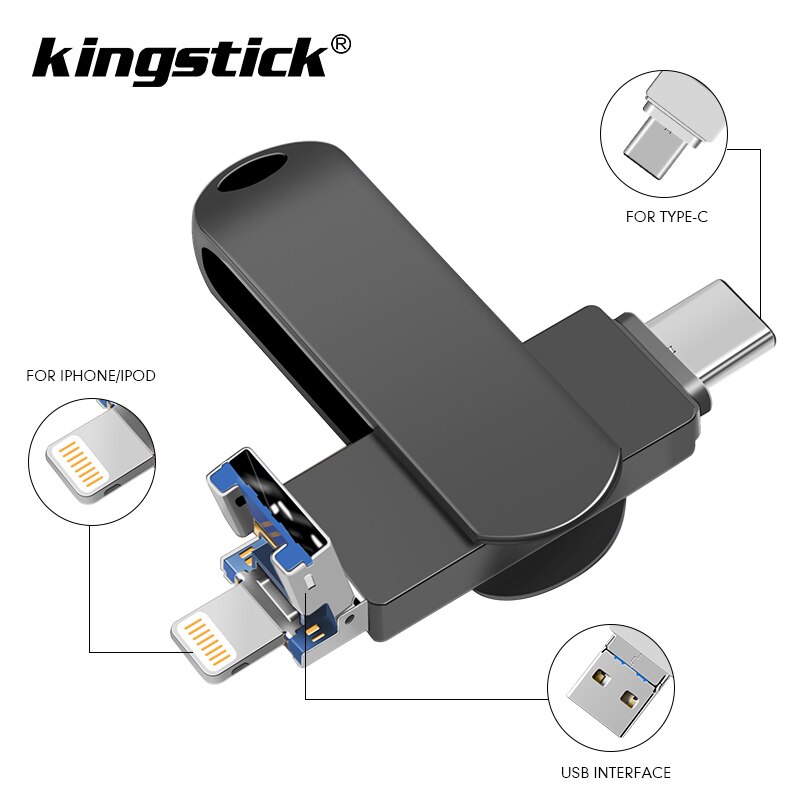 3 in 1 USB Flash Drive for IOS/Android/PC 128GB 64... – Grandado