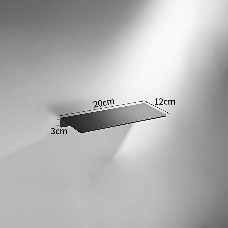 Black Space Aluminum Bathroom Shelves Single Tier ... – Grandado