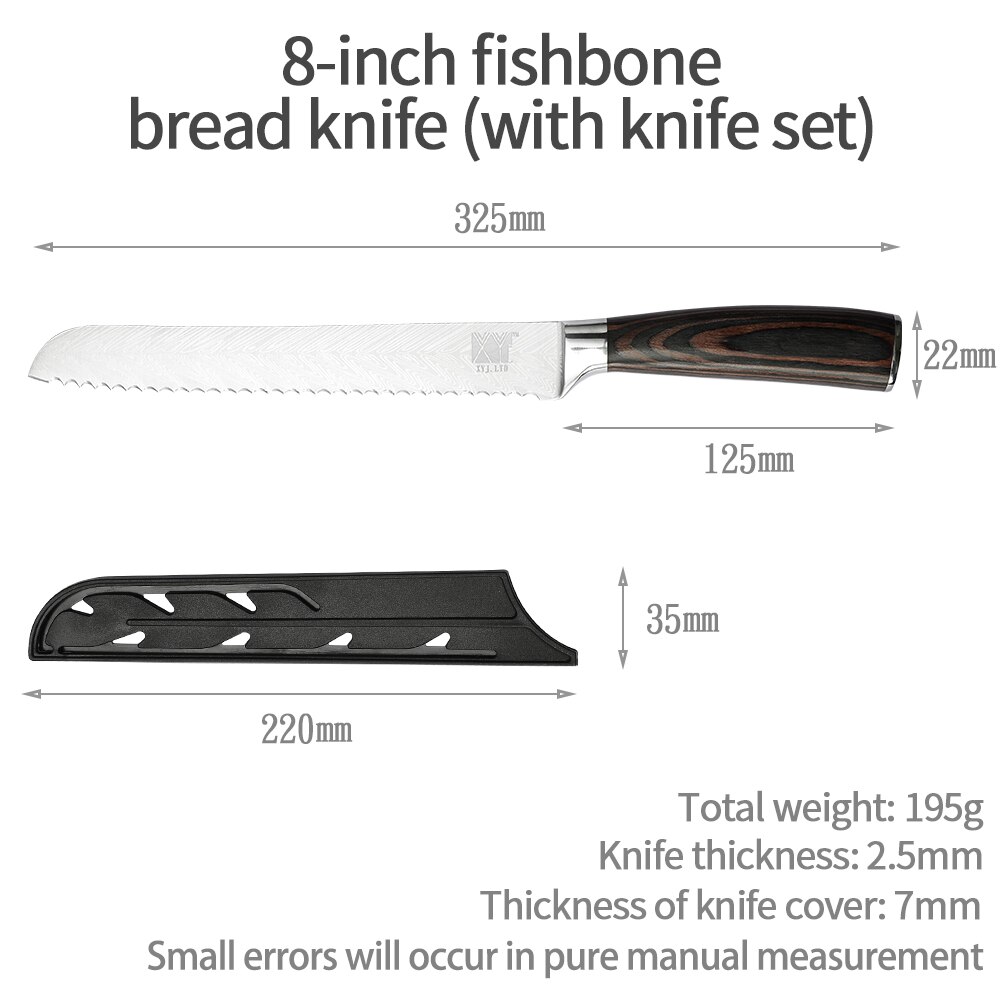 Xyj Keuken Broodmes 8 Inch Roestvrij Staal Gekarte... – Grandado