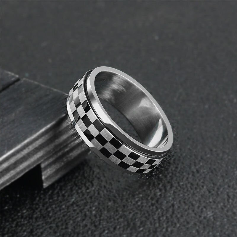 Cube rings mens stainless steel punk ring male acc... – Grandado