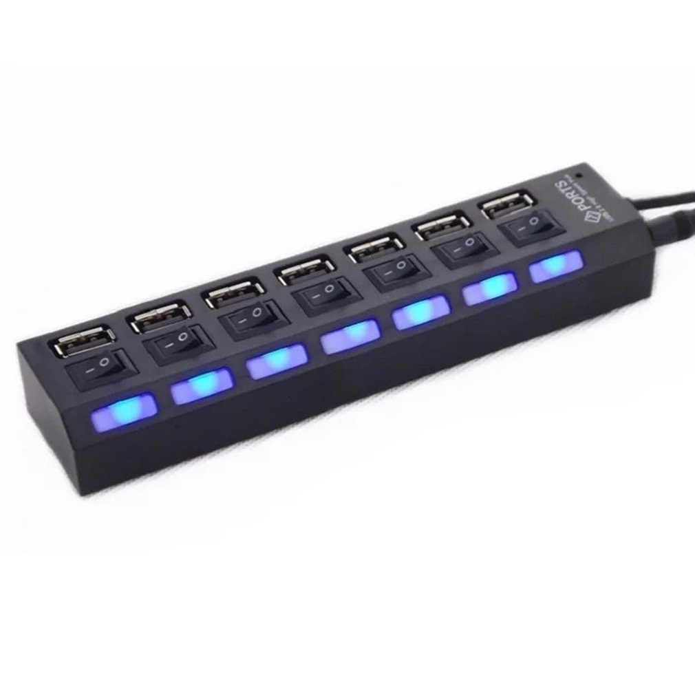 7 Poorten Usb Hub Led Usb High Speed 480 Mbps Adap... – Vicedeal