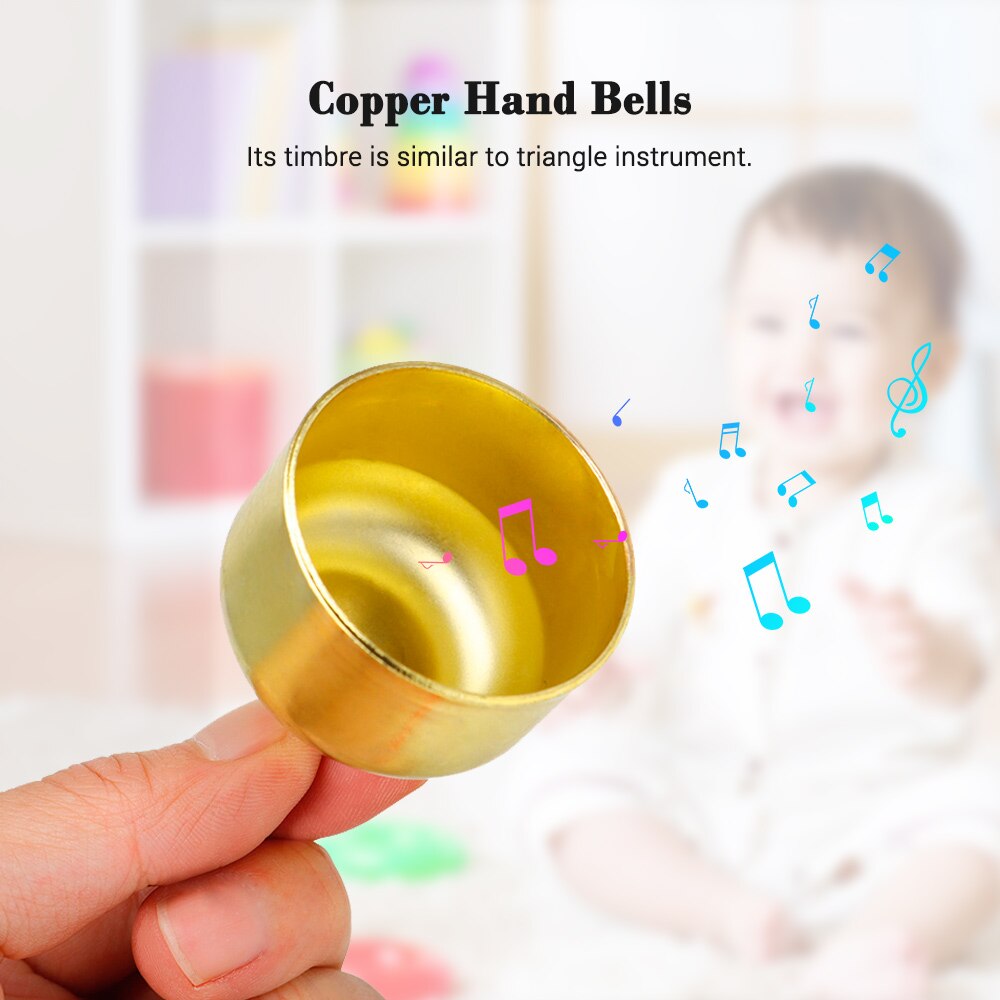 Muslady Copper Hand Bells Musical Bells Orff Percu... – Vicedeal
