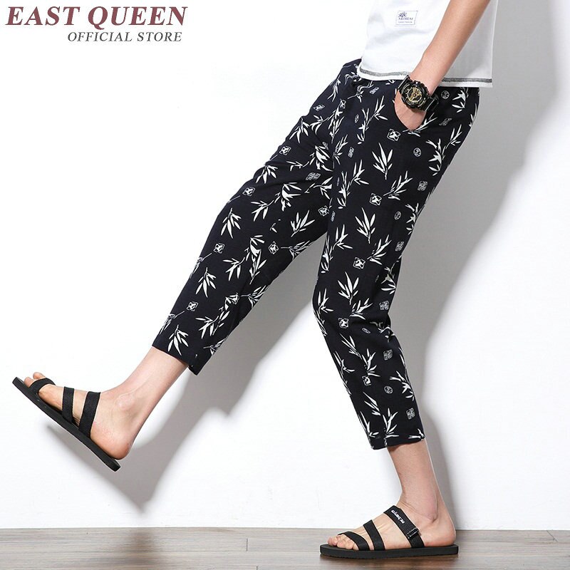 Chinese traditional male trousers ankle length har... – Grandado