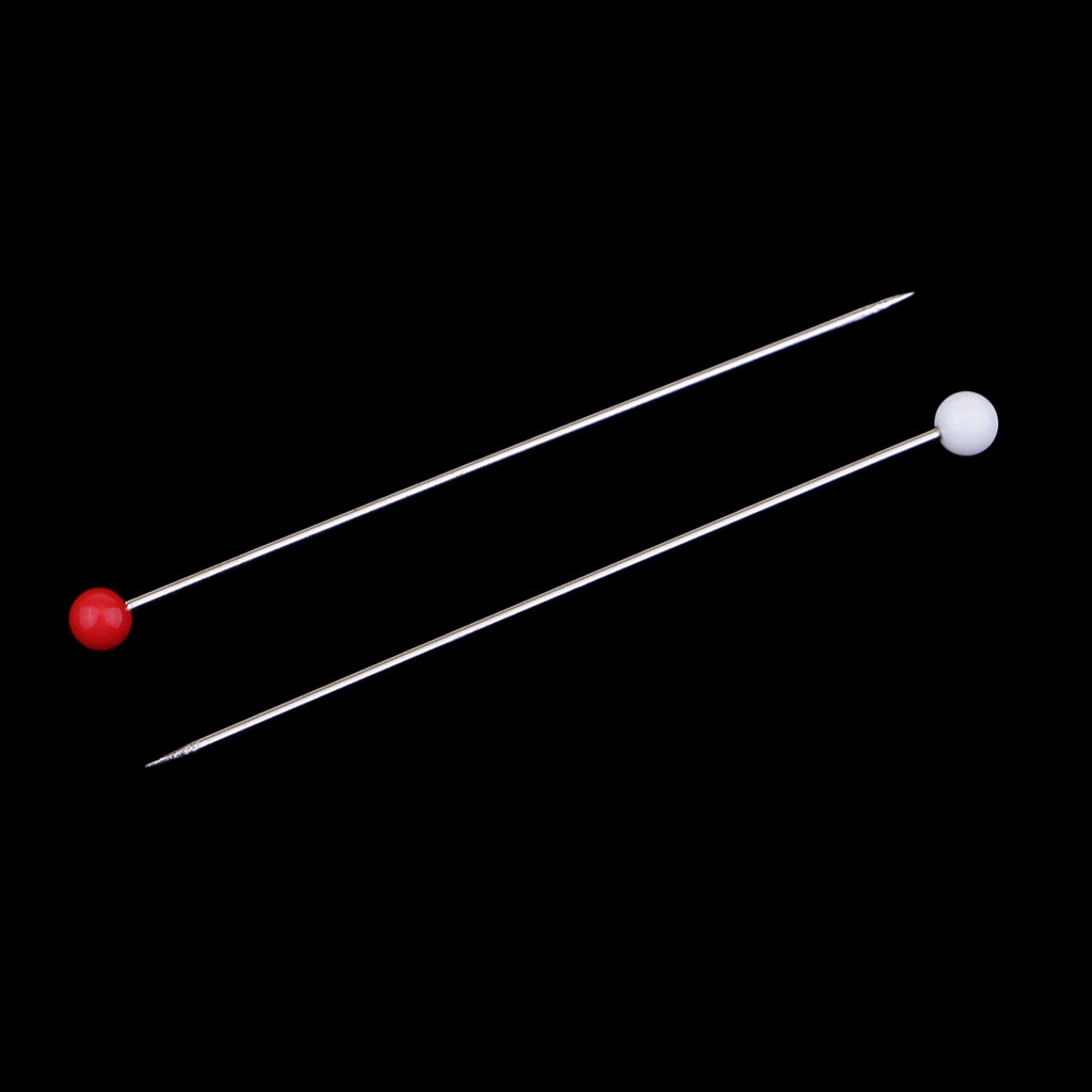 100 Pieces Red White Glass Head Pins Weddings Cors... – Vicedeal